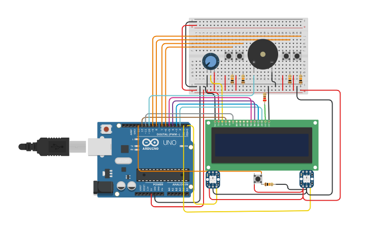 Circuit Design Arduino Uno Ping Pong Game V2 0 Tinkercad