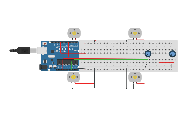 Circuit design car simulation - Tinkercad
