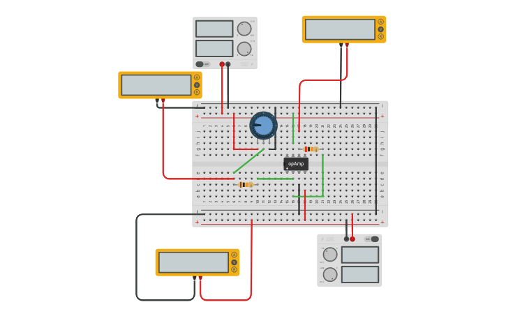 Circuit Design Inverting Opamp Tinkercad