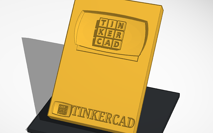 3D design golden tinker prize - Tinkercad