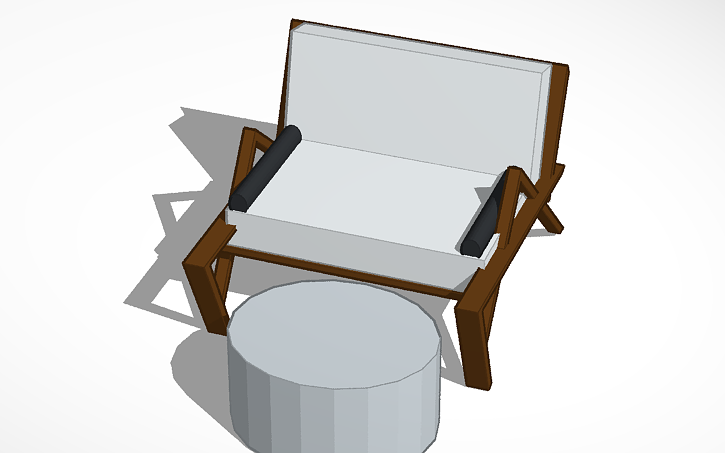 3D design Carmody-Burns Copy Cat Z Chair and Ottoman | Tinkercad