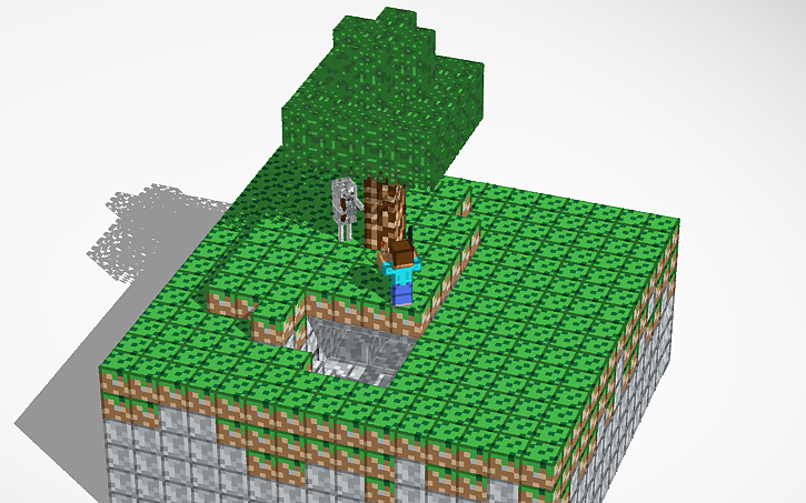 3D design Minecraft World - Tinkercad