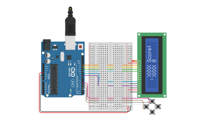 Circuit design Tetris - Tinkercad