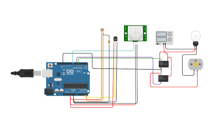 Circuit design Home Automation - Tinkercad