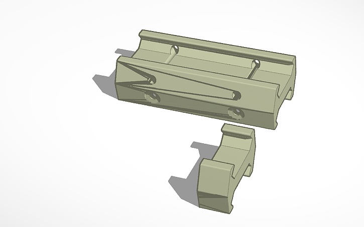3D design Airsoft Rail to Rail adapter - Tinkercad