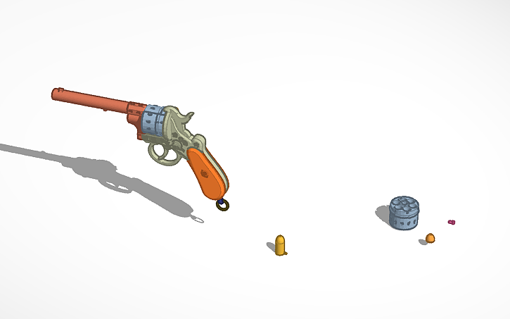 3D design Revolver lefaucheux - Tinkercad