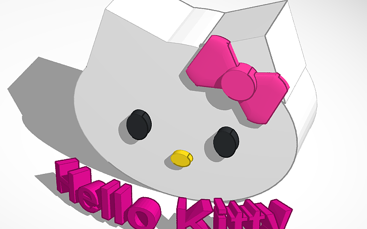 3D design Hello Kitty - Tinkercad