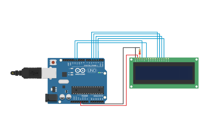 Circuit design Arduino lcd - Tinkercad Circuit design Arduino lcd - Tinkercad