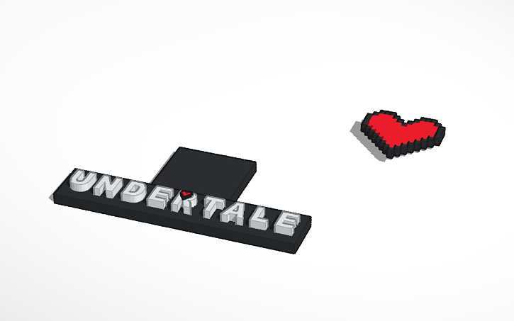 3D design undertale logo - Tinkercad