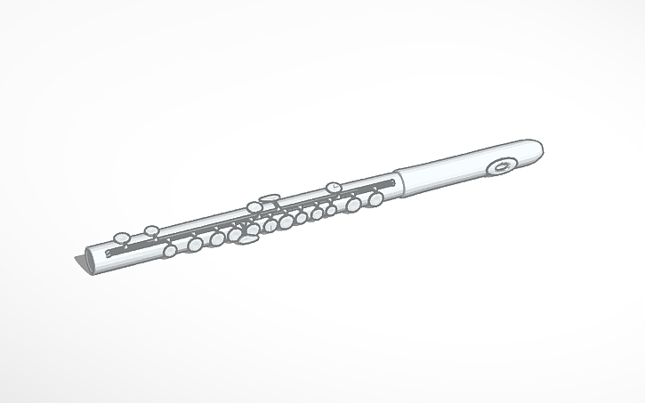 3D design flute - Tinkercad