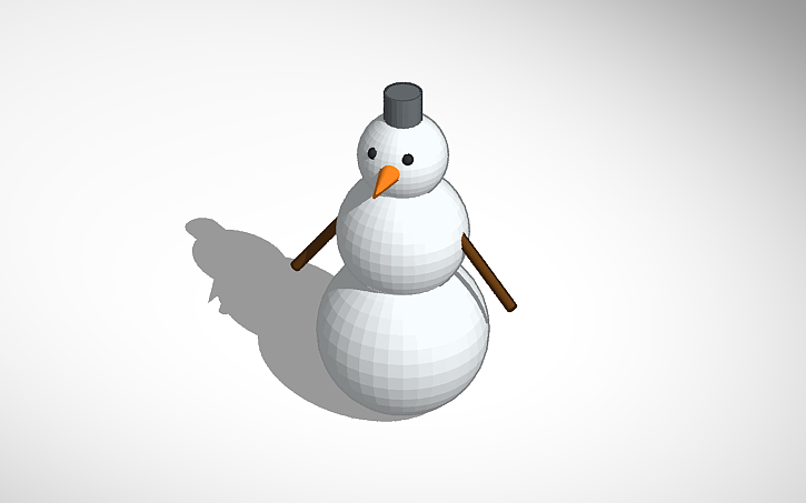 3D design Snowman - Tinkercad
