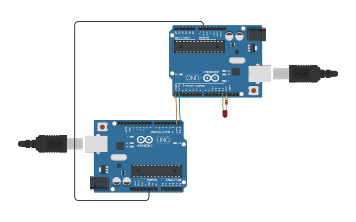 Circuit Design Arduino To Arduino Serial Communication Tinkercad 9039