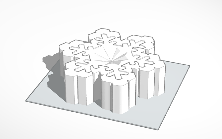 3D design Snowflake IceCube | Tinkercad