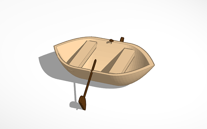 3D design row boat - Tinkercad
