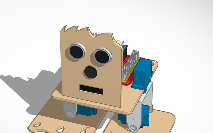 3D design bPED Madera OLED SG90 9V | Tinkercad