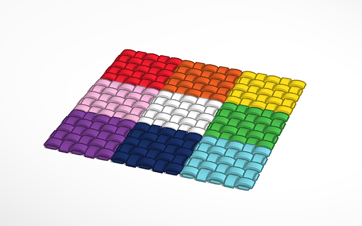 3D design rainbow weave - Tinkercad