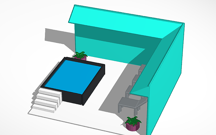 3D design Pool deck - Tinkercad