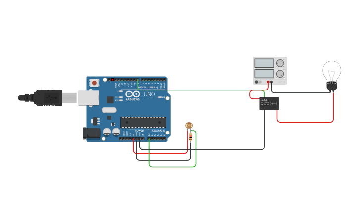 Circuit design Automated Lighting System - Tinkercad