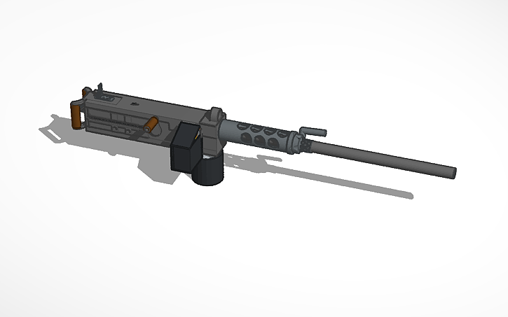 3D design M2HB Browning Heavy Machine Gun - Tinkercad