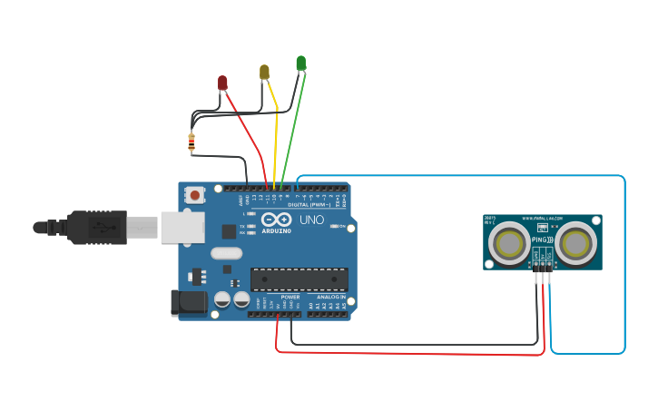 Circuit design Arduino y Sensor de distancia_Daiska Castillo - Tinkercad