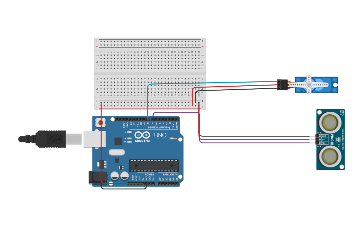 Circuit Design Projeto Dispensador De álcool Gel Gel Alcohol Dispenser Tinkercad