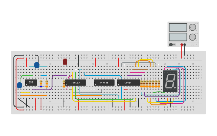 Circuit design CONTADOR - Tinkercad Circuit design CONTADOR - Tinkercad