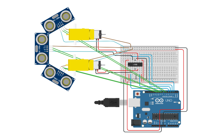 Circuit design Copy of LAB4(Engines) | Tinkercad