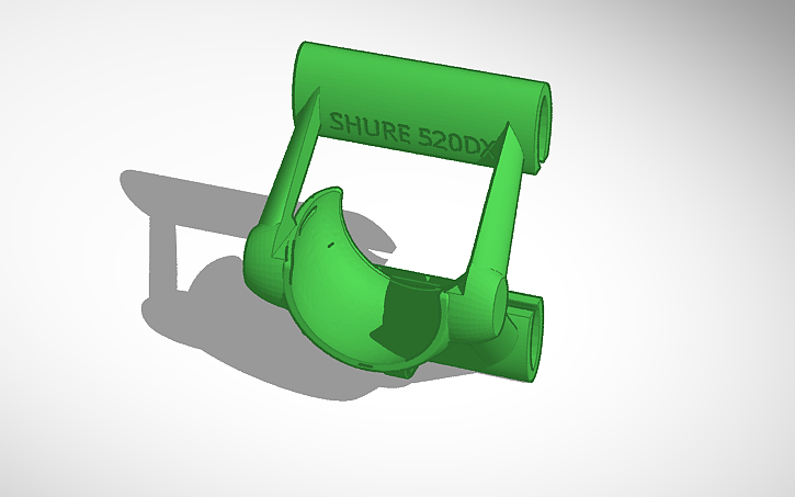 3D design Triple Harmonica Holder, Mic Adapter: Shure 520DX Adapter ...