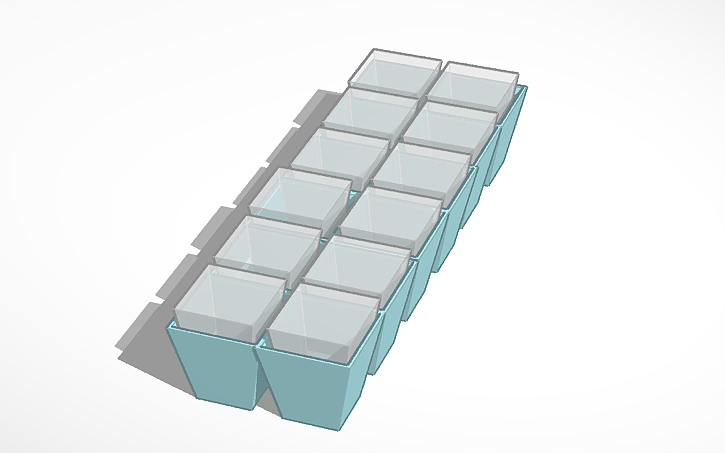 3D design ice tray - Tinkercad