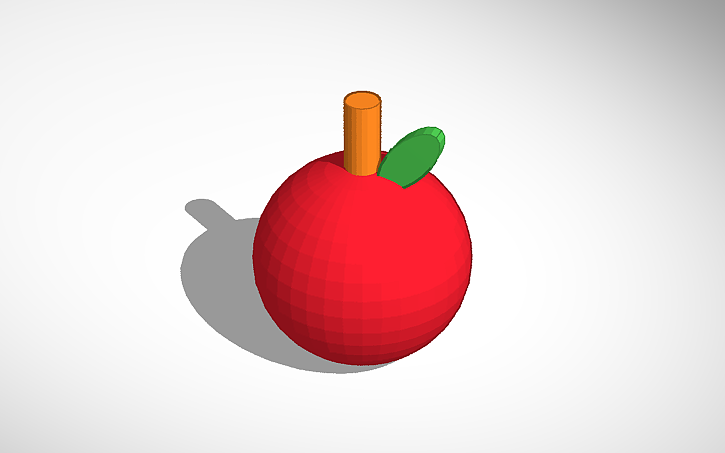 3D design apple | Tinkercad