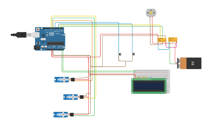 Circuit design MULTI LEVEL CAR PARKING SYSTEM - Tinkercad