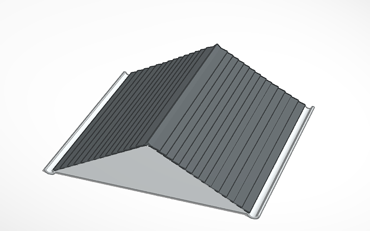 3D design Roof with shingles - Tinkercad