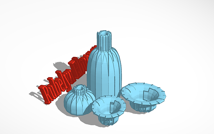 3D design Act.1 bottles and bowls | Tinkercad