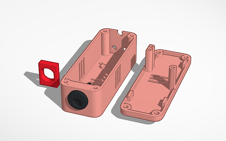 3D design case XL4015 step-down RED - Tinkercad