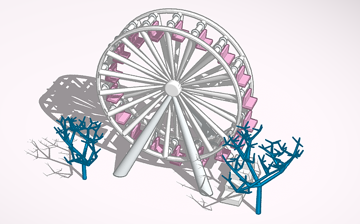 3D design ~ferris wheel~ - Tinkercad