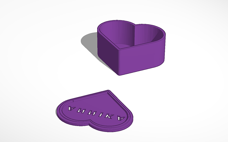 3D design heart-box - Tinkercad
