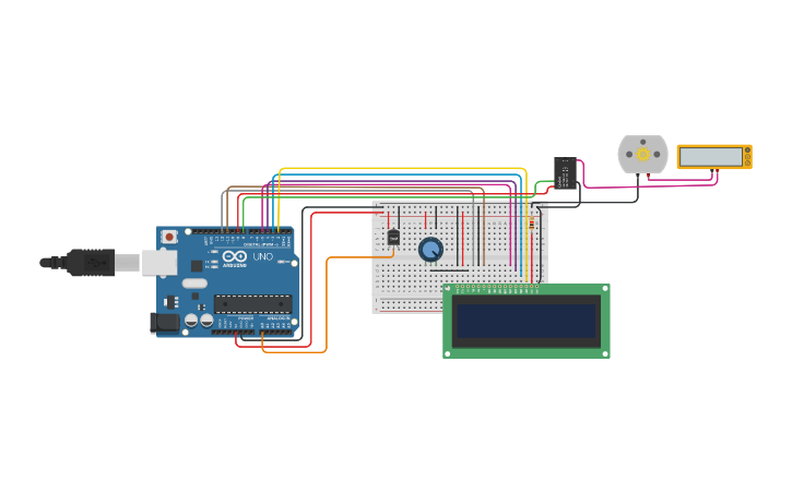 Circuit design Temperature Based Fan Speed Control copy - Tinkercad