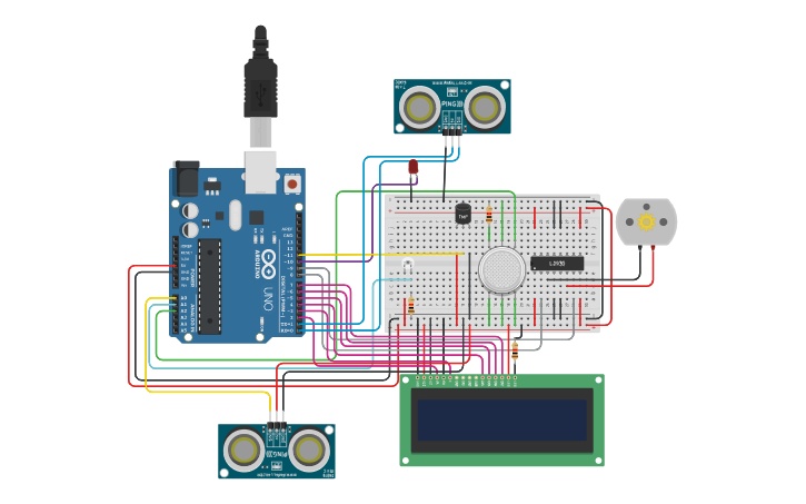 Circuit design AUTOMATIC WINDOWS - Tinkercad
