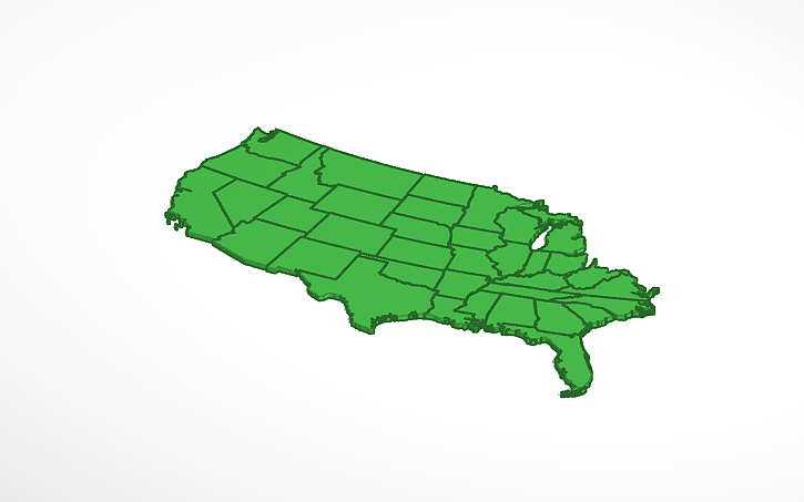 3d Design Us Map Tinkercad