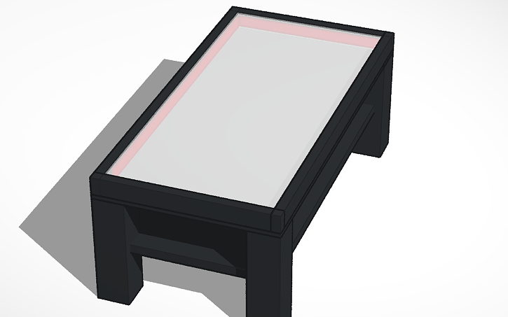 3D design LED mirror Table | Tinkercad