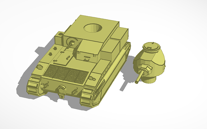3D design 1930 prototype T2 Medium Tank - Tinkercad