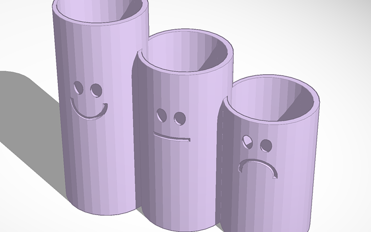 3D design desk organizer feelings | Tinkercad