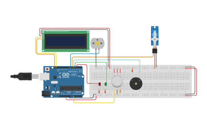Circuit Design Smart Gas Sensor Gas Leak Detector Tinkercad