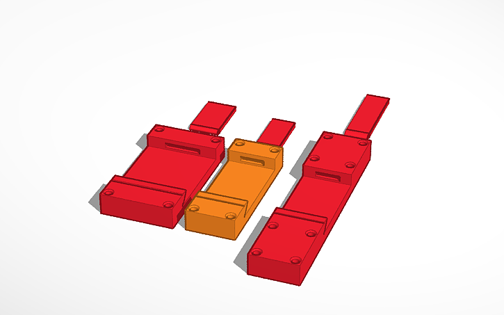 3D design Hutschiene DIN 35mm, 20 / 30 mm Träger - Tinkercad