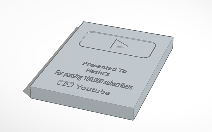 3D design YouTube play button | Tinkercad