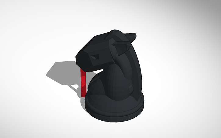 3D design chess piece example (knight) - Tinkercad