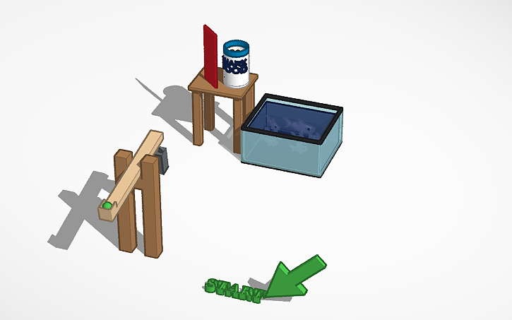 3D design Feeding Fish With Catapult - Tinkercad
