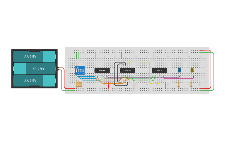 Circuit design LAB 7 - Exp2 - Preg3 - Tinkercad
