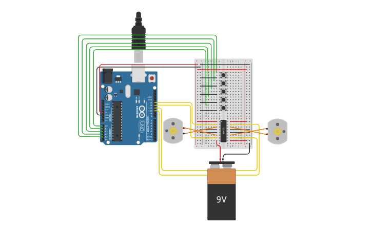 Circuit Design Motor Speed And Direction Control Design Tinkercad