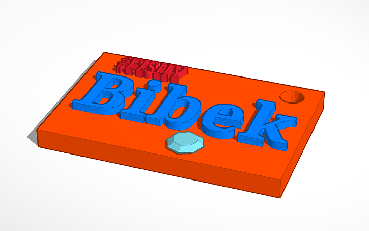 3D design Bibek Name Tag | Tinkercad